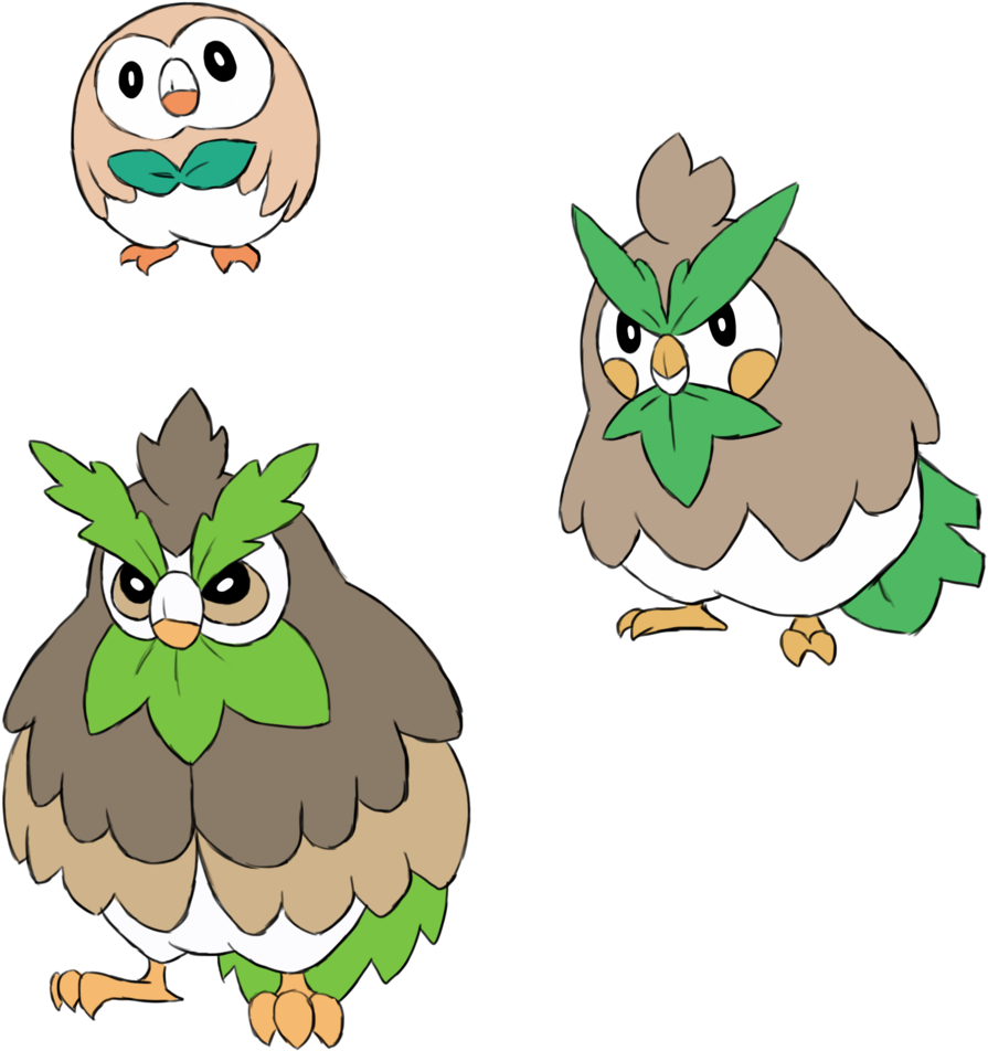 Fakeathon ] Day - Rowlet Fat - (1024x1024) Png Clipart Download